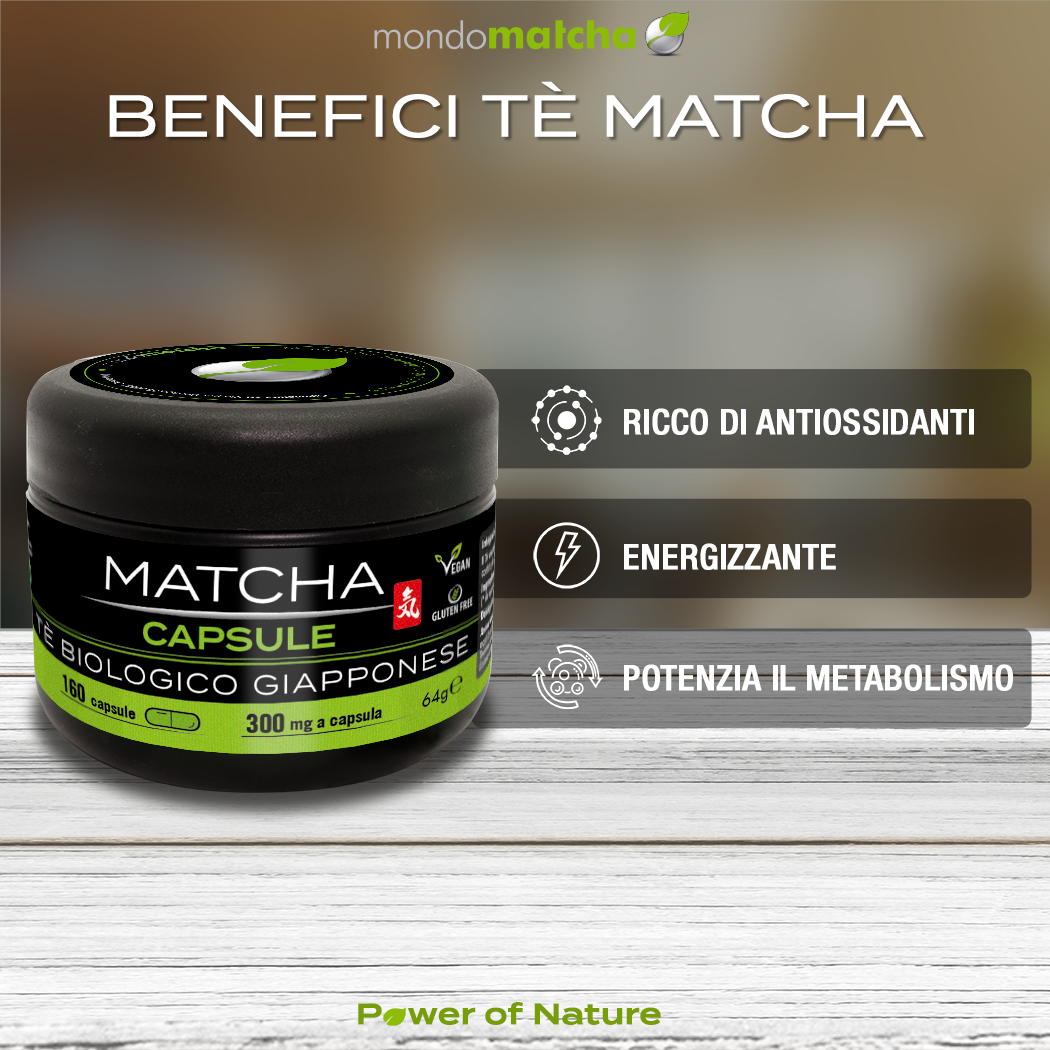 Te verde Matcha purissimo - Integratore 120 capsule - Exponatura